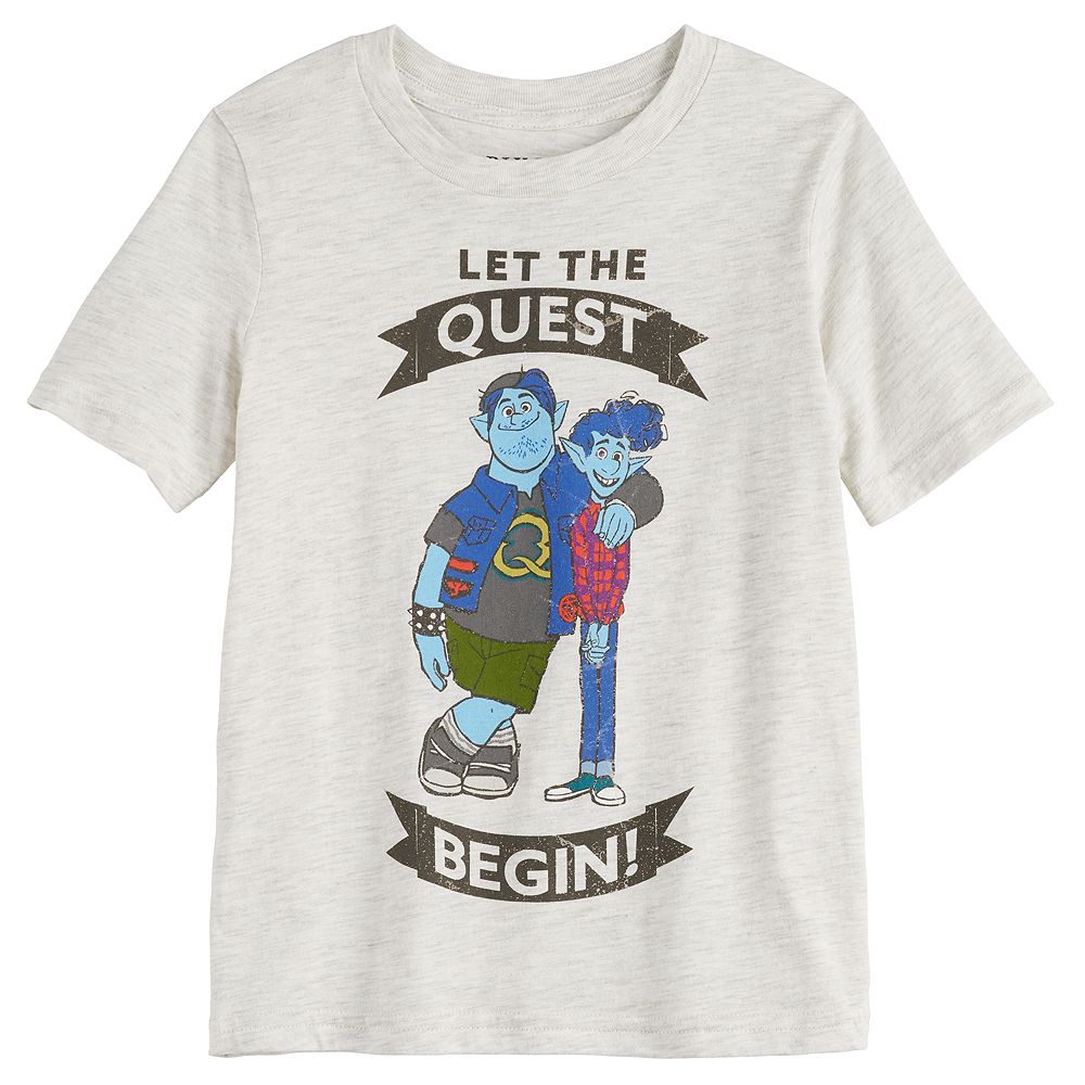 Disney / Pixar Onward Boys 4-12 "Let The Quest Begin" Graphic Tee by ...