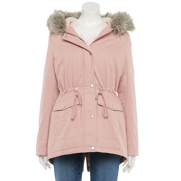 Juniors' Sebby Faux-Fur Hood Anorak Jacket