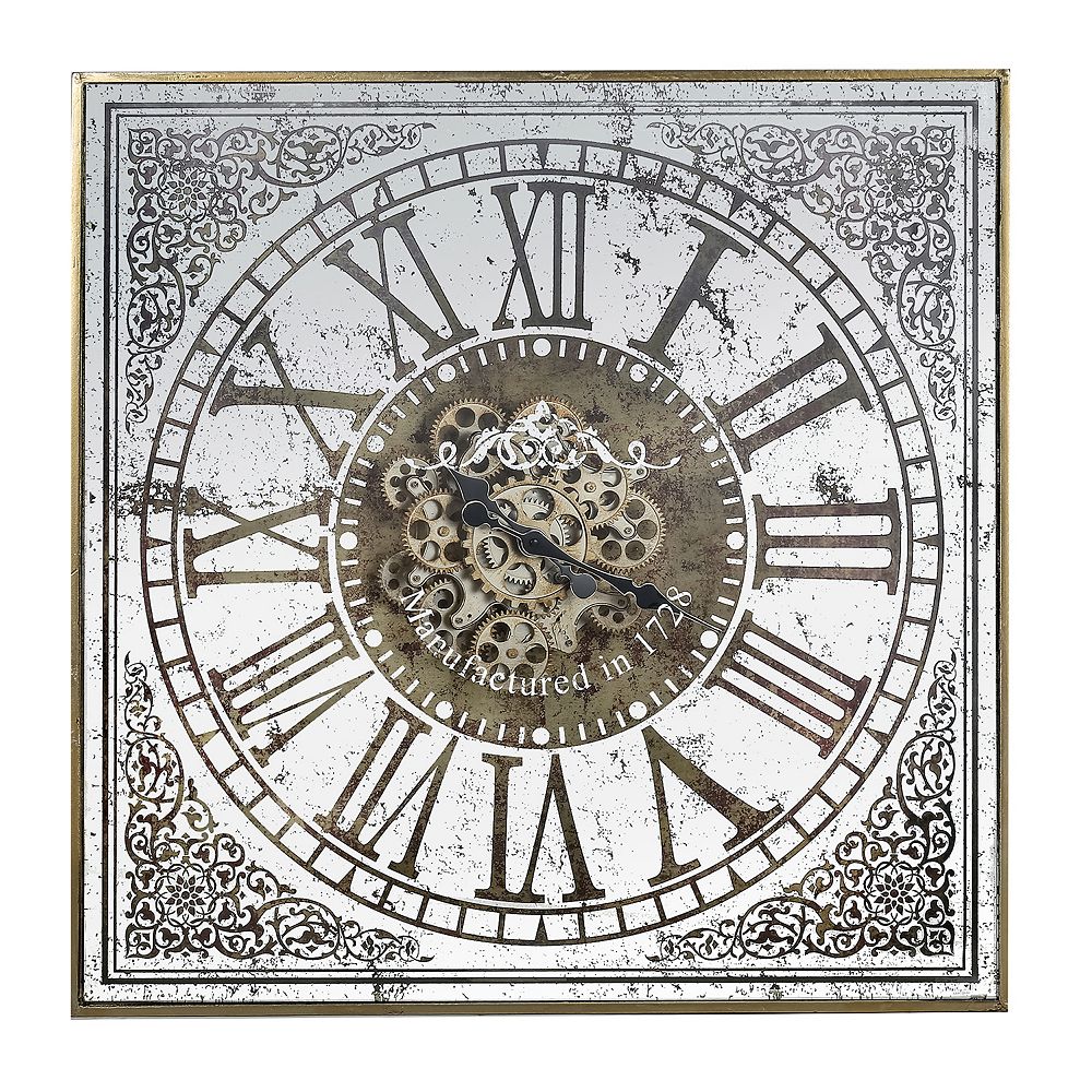 Arria Randall Antique Finish Square Wall Clock