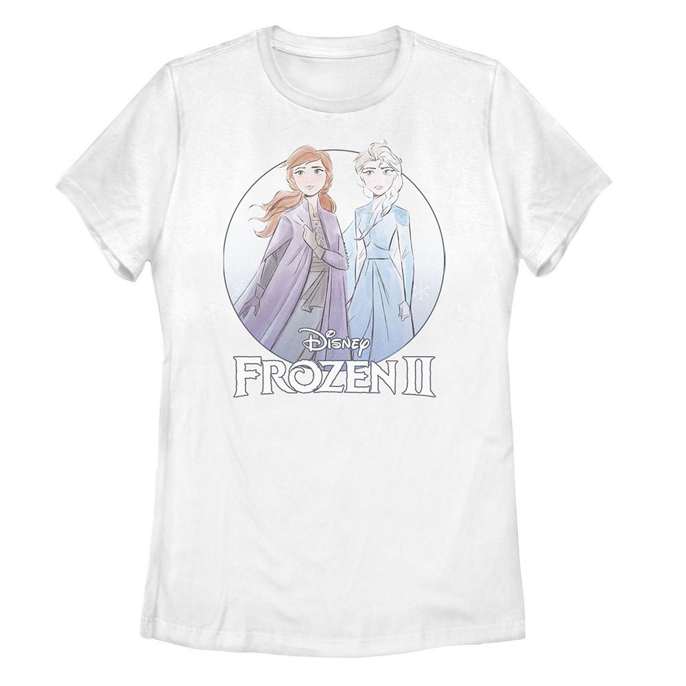 Disney's Frozen 2 Anna & Elsa Juniors' Water Color Sketch Graphic Tee