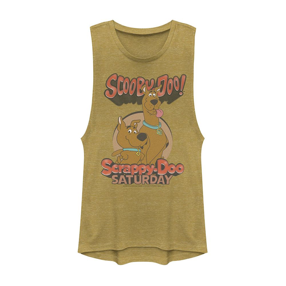 Juniors' Scooby-Doo Scrappy & Scooby Saturday Portrait Muscle Tank Top