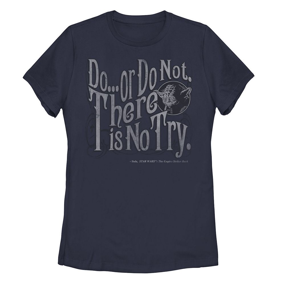 Juniors' Star Wars Yoda "There is No Try" Graphic Tee
