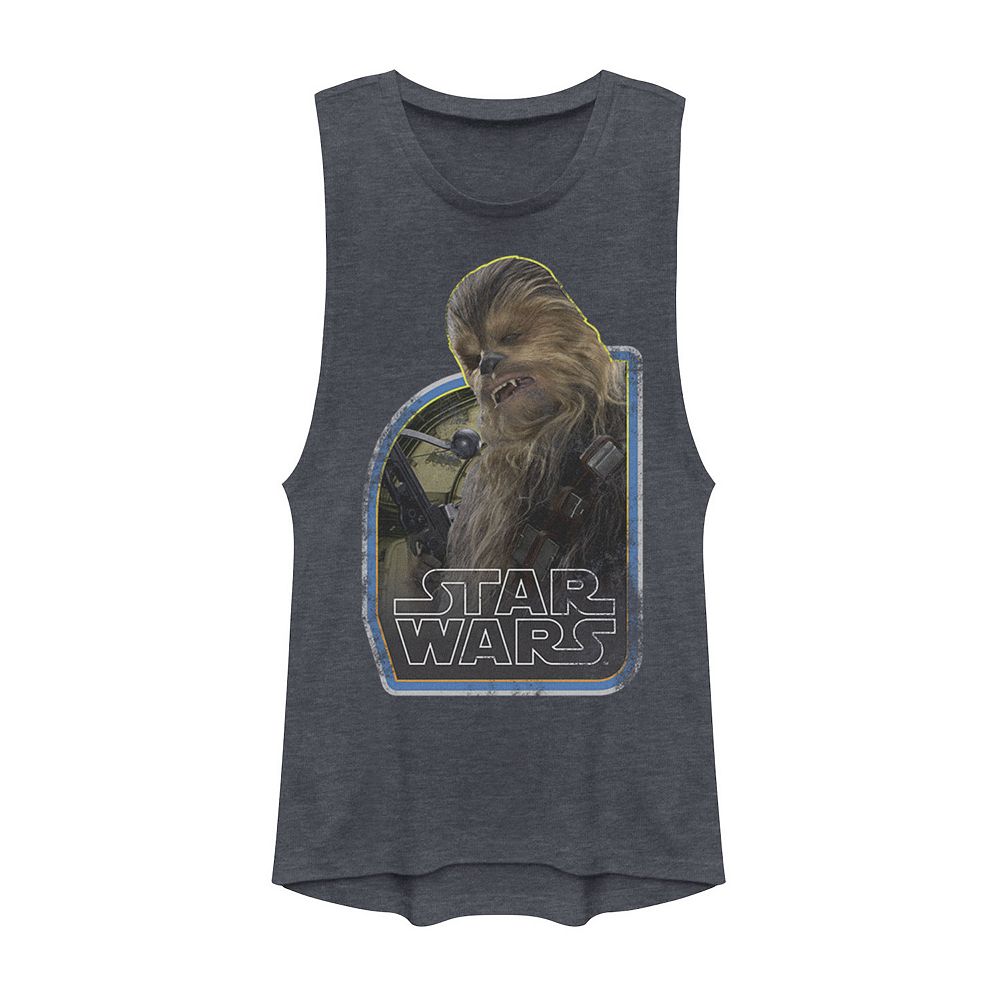 Juniors' Star Wars Chewbacca Bowcaster Muscle Tank Top