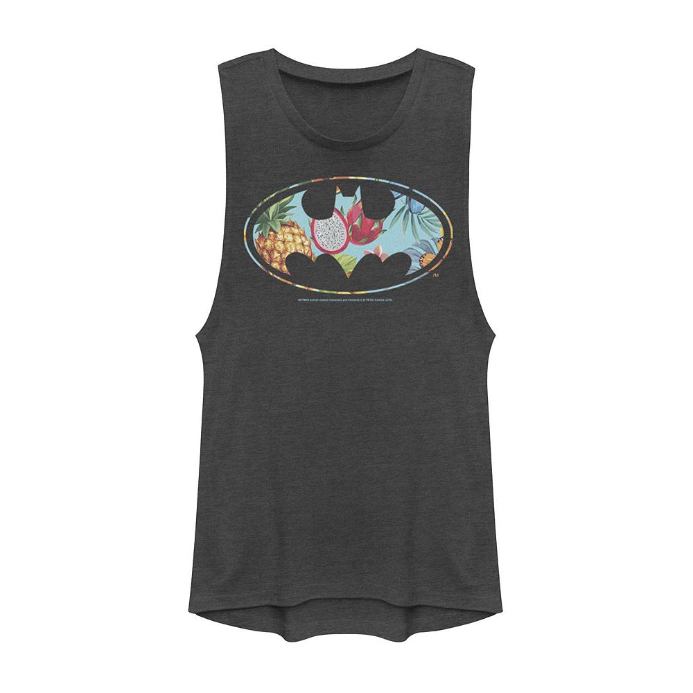 Juniors' DC Comics Batman Fruit Logo Muscle Tank Top