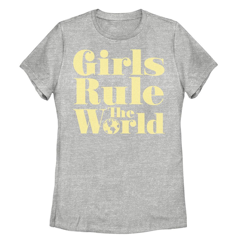 Juniors' "Girls Rule the World" Graphic Tee