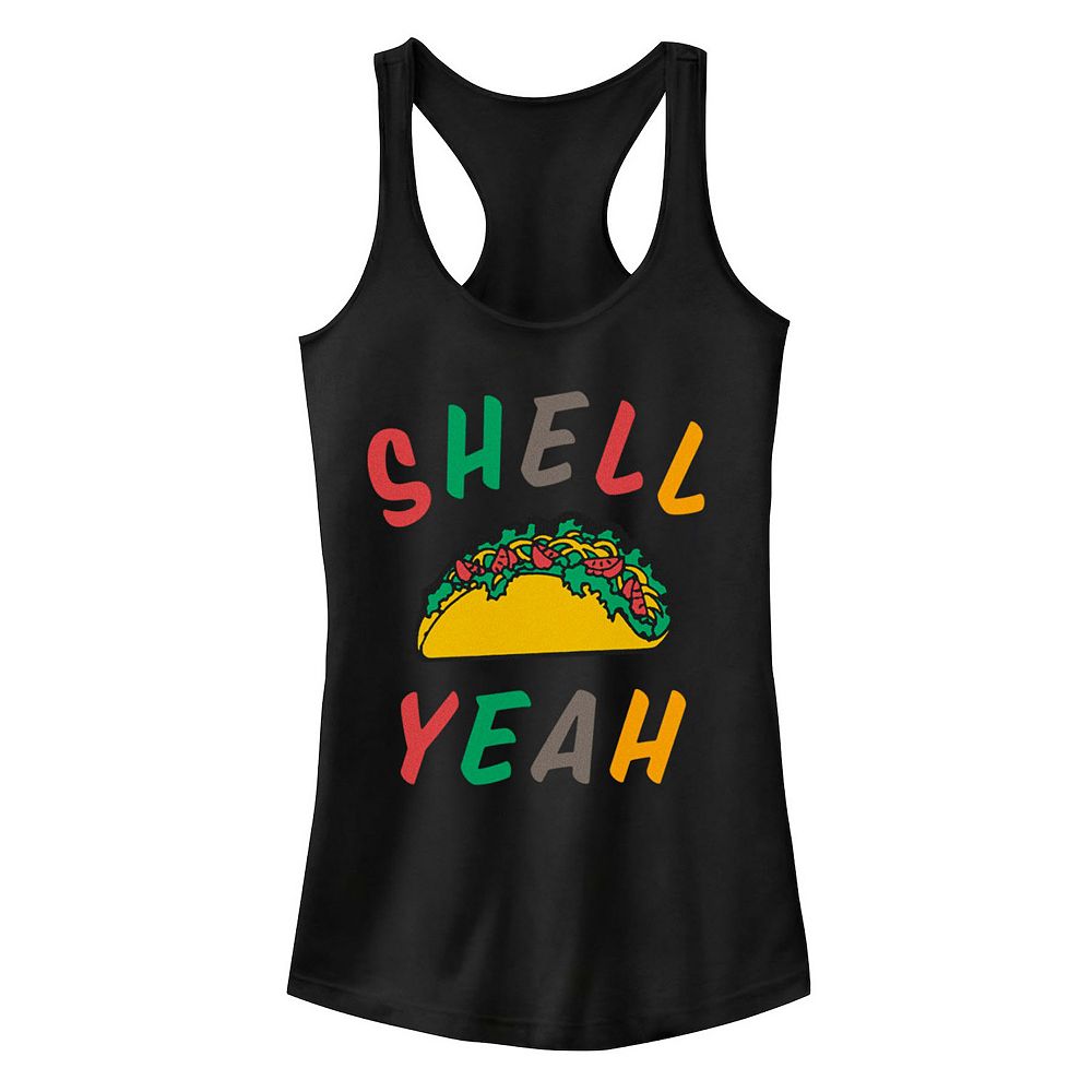 Juniors' "Shell Yeah" Taco Graphic Tank Top