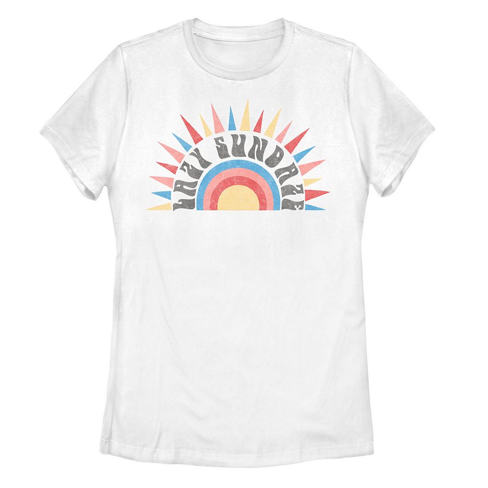 Juniors' Lazy Sundaze Sunshine Graphic Tee