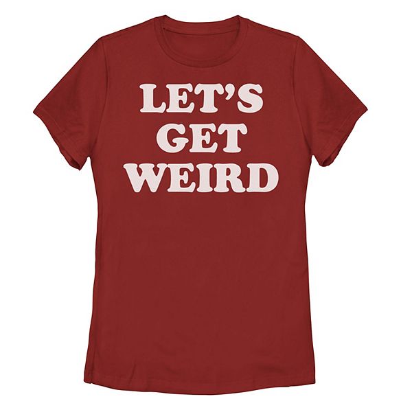 Juniors' Let's Get Weird Retro Graphic Tee