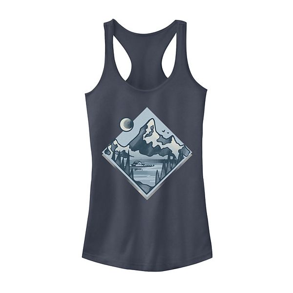 Juniors' Geometric Moonrise Mountain Tank Top