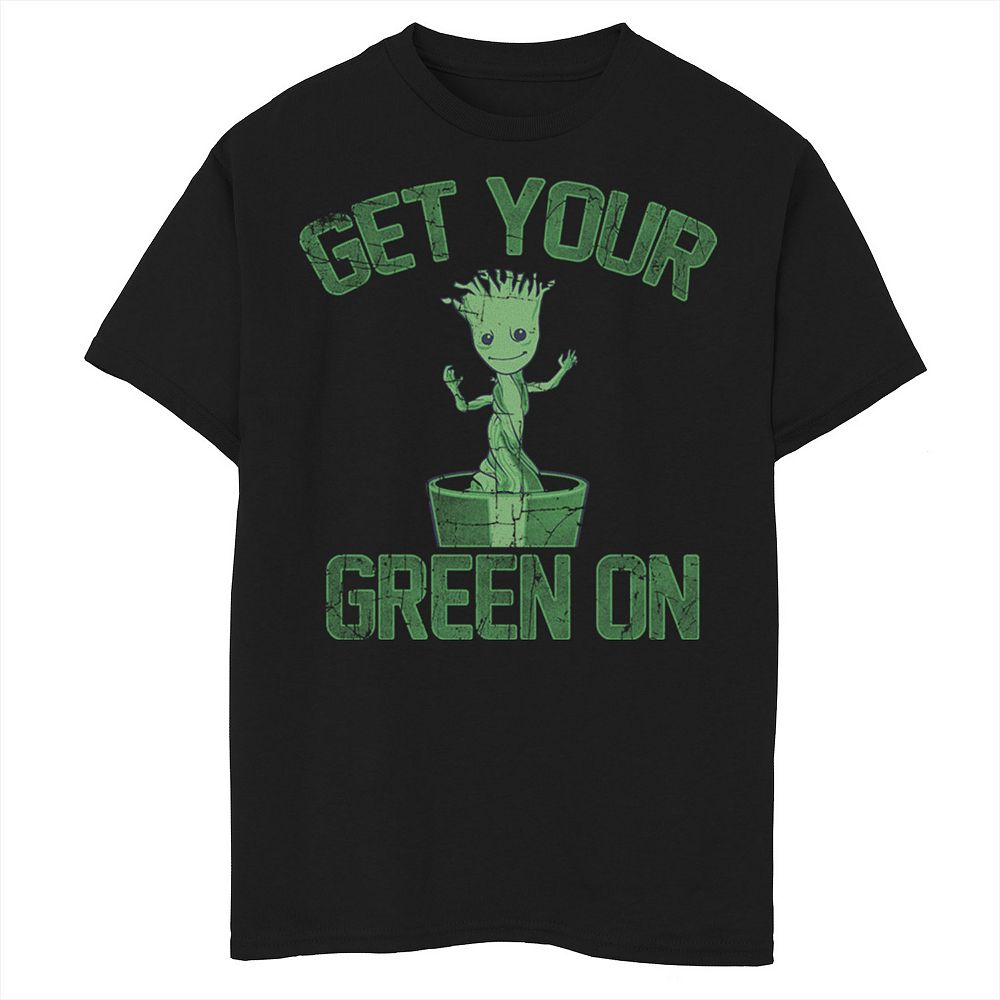 Boys 6-20 Marvel Groot Green Graphic Tee