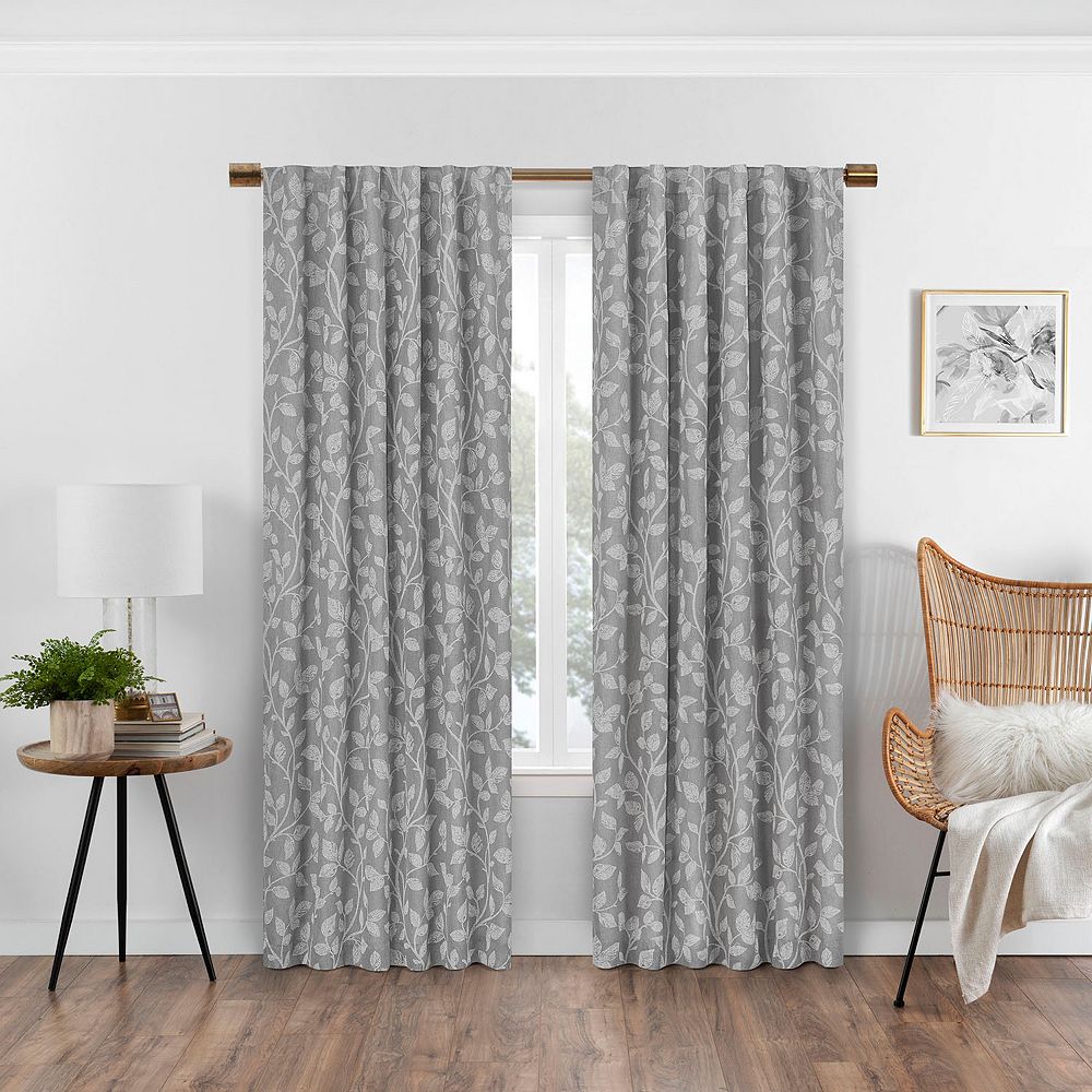 eclipse Absolute Zero Nora Botanical Print 100% Blackout 1-Panel Window ...