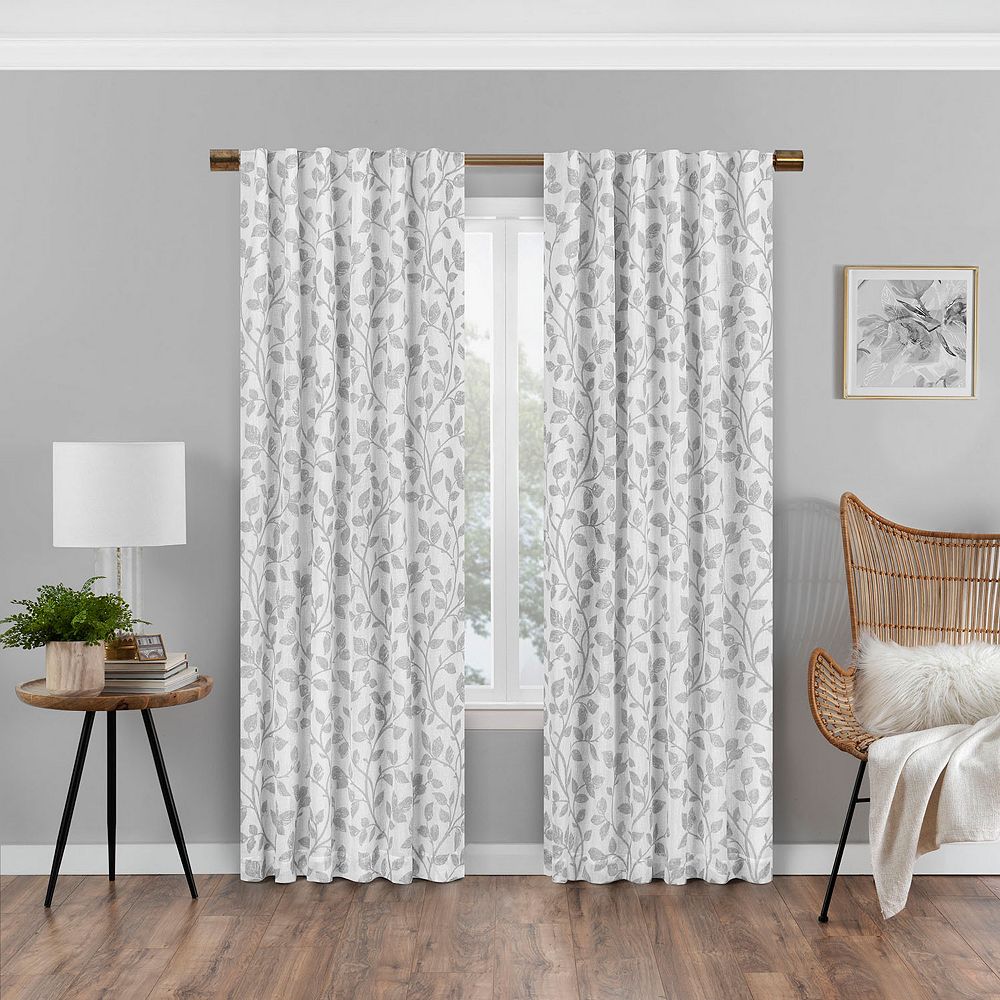 eclipse Absolute Zero Nora Botanical Print 100% Blackout 1-Panel Window ...