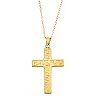 10k Gold Greek Key Cross Pendant