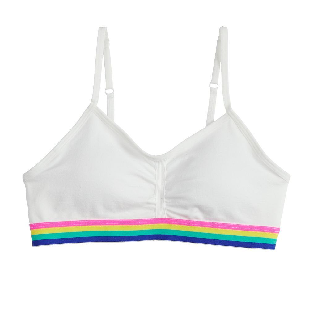 Girls 4-16 Maidenform Seamless Ruched Strappy Back Crop Bra