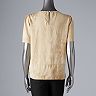 Women's Simply Vera Vera Wang Side-Knot Woven Tee