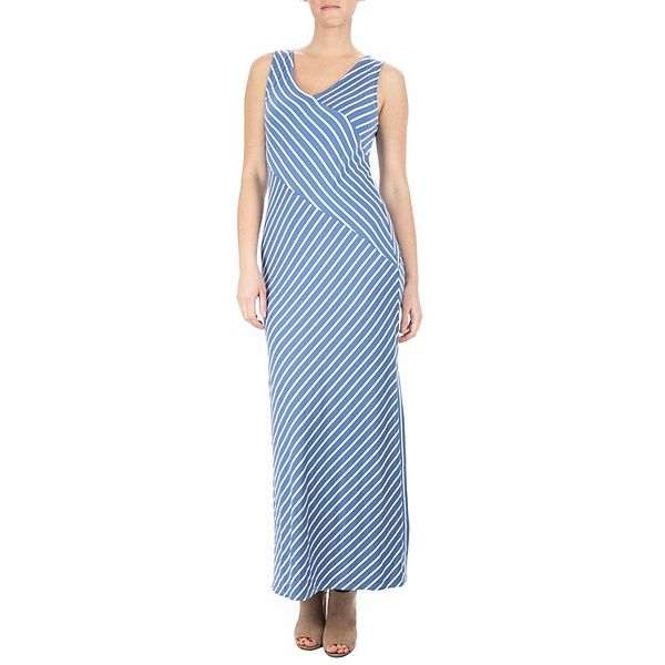 Women's Nina Leonard Striped Maxi Dress