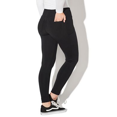 Juniors' Vylette™ Side-Pocket Ponte Leggings