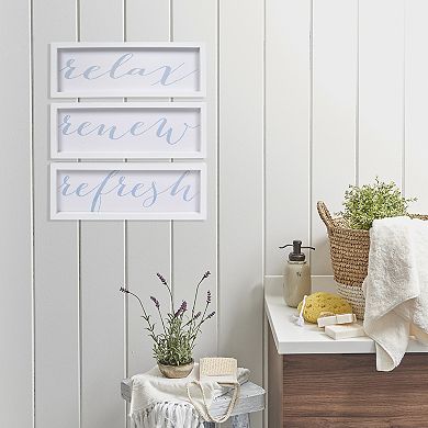 New View Relax Renew Refresh Wall Decor 3-piece Set