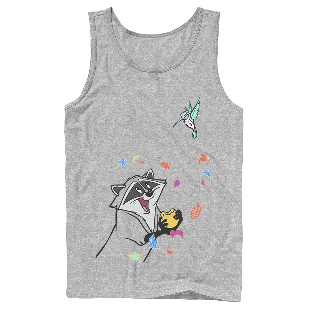 Men's Disney Pocahontas Meeko Flit Colorful Leafs Fall Tank Top