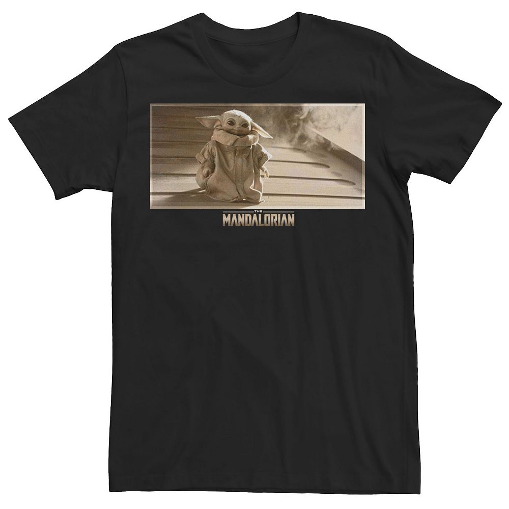 Men's Star Wars The Mandalorian The Child Descending Portrait Tee