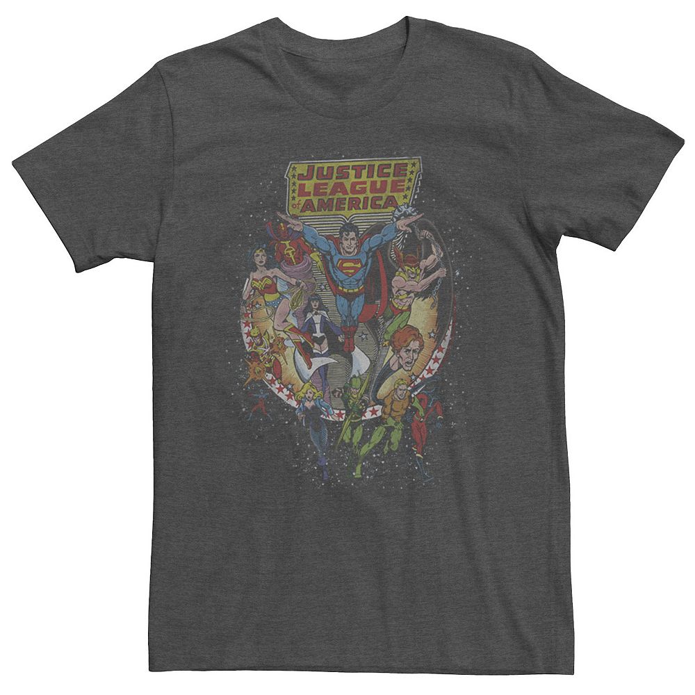Men's DC Comics Justice League Group Shot Distressed Poster Tee