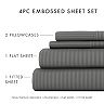 Home Collection Striped Embossed Sheet Set