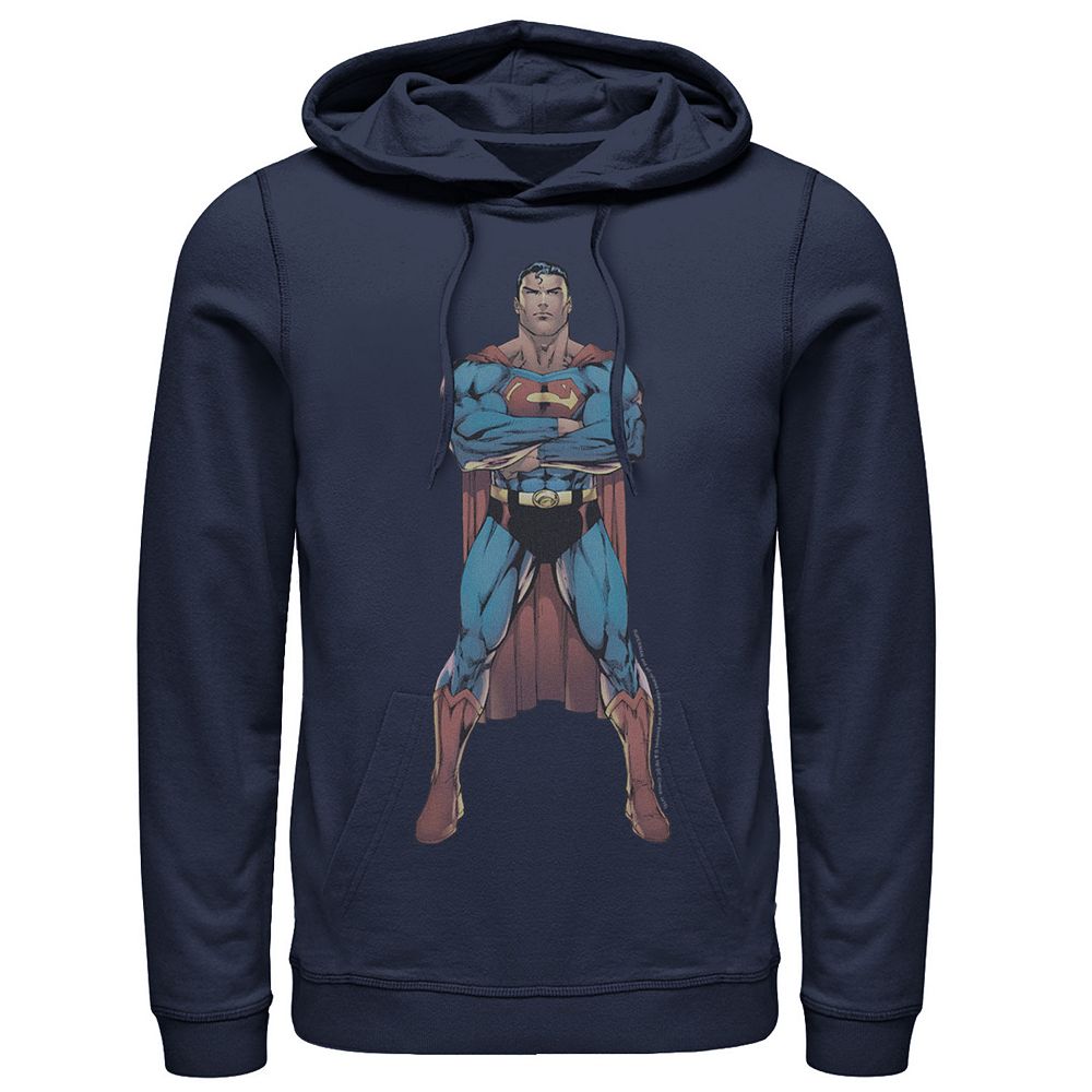 Men's DC Comics Superman Power Stance Comic Poster Hoodie