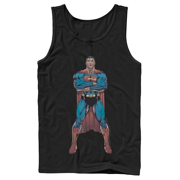 Men's DC Comics Superman Power Stance Comic Poster Tank Top