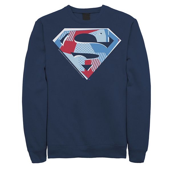 Men's DC Comics Superman Cutout Chest Logo Fleece Sweatshirt
