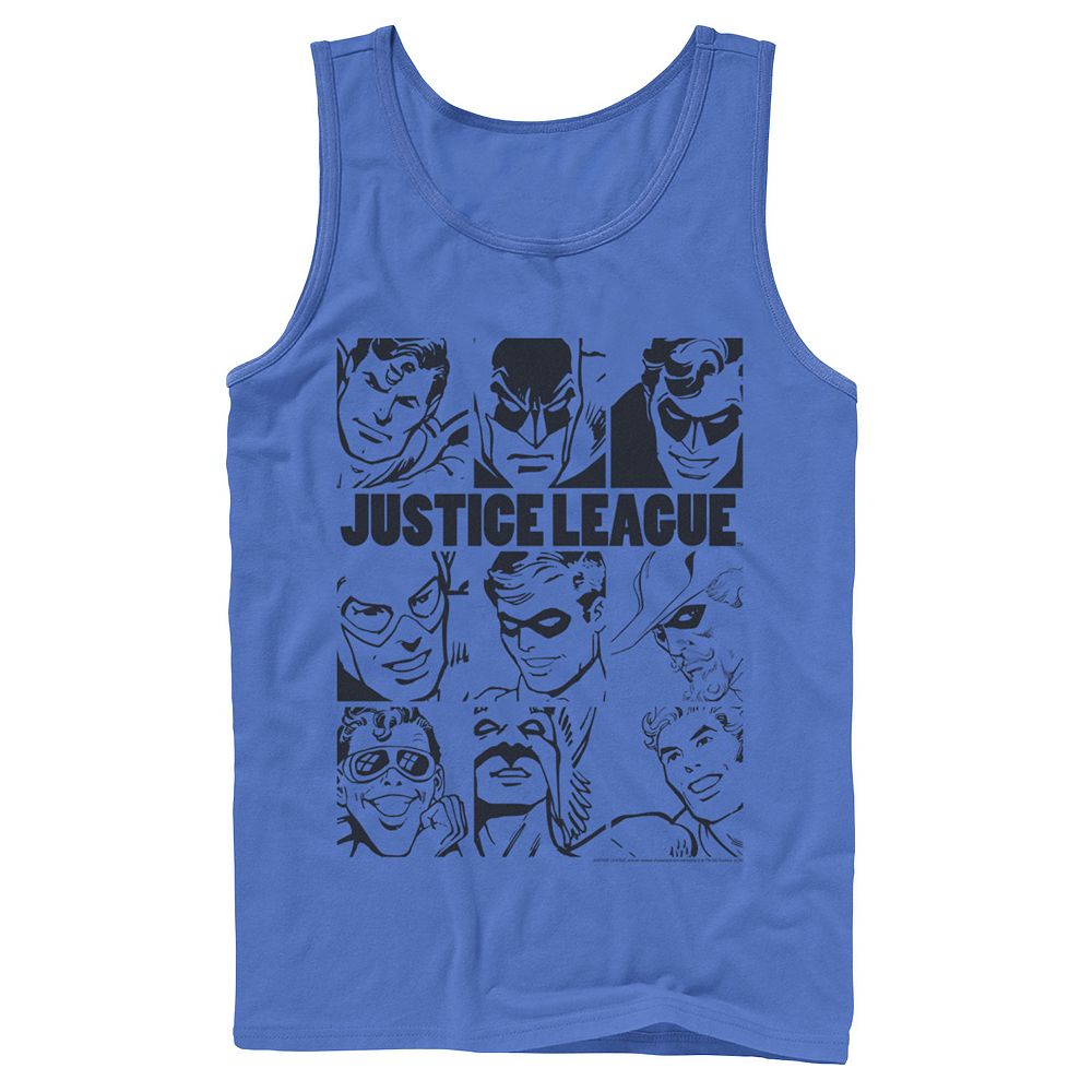 Men's DC Comics Justice League Group Shot Panel Poster Tank Top