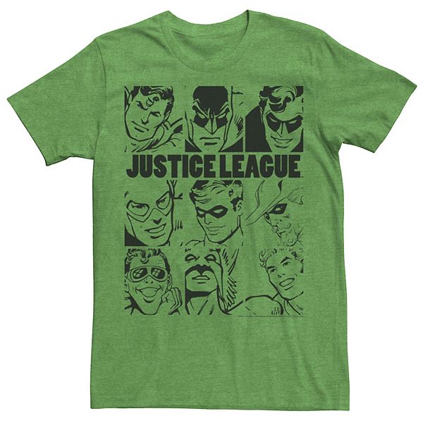 Men's DC Comics Justice League Group Shot Panel Poster Tee