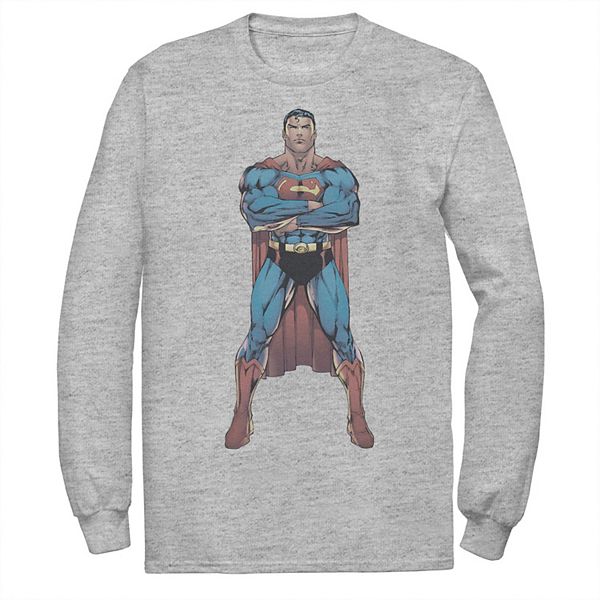 Men's DC Comics Superman Power Stance Comic Poster Sweatshirt