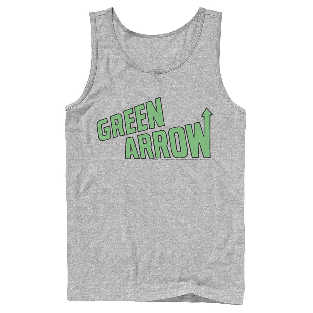 Men's DC Comics The Green Arrow Text Poster Tank Top