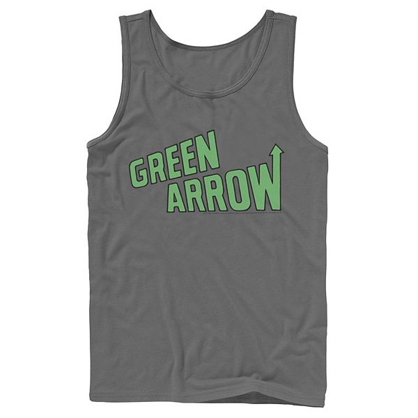 Men's DC Comics The Green Arrow Text Poster Tank Top