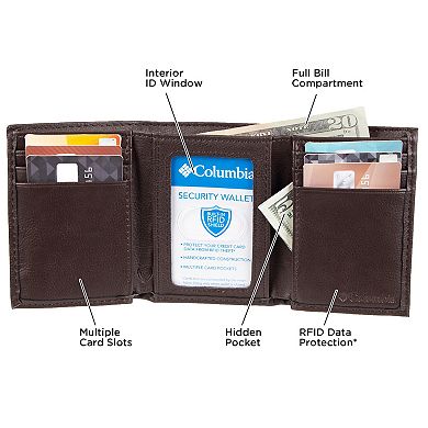 Men's Columbia Trifold Security Wallet