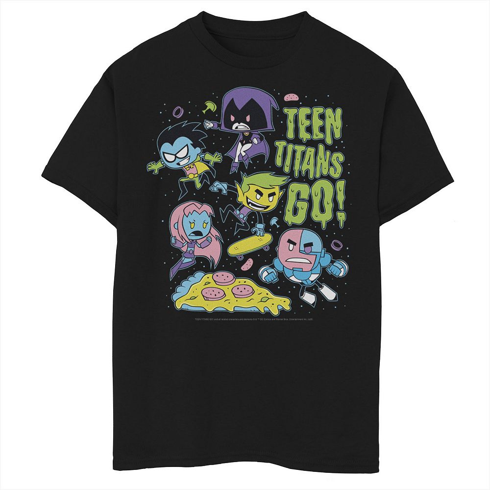 Boys 6-20 DC Comics Graphic Teen Titans Go! Group Shot Neon Portrait ...