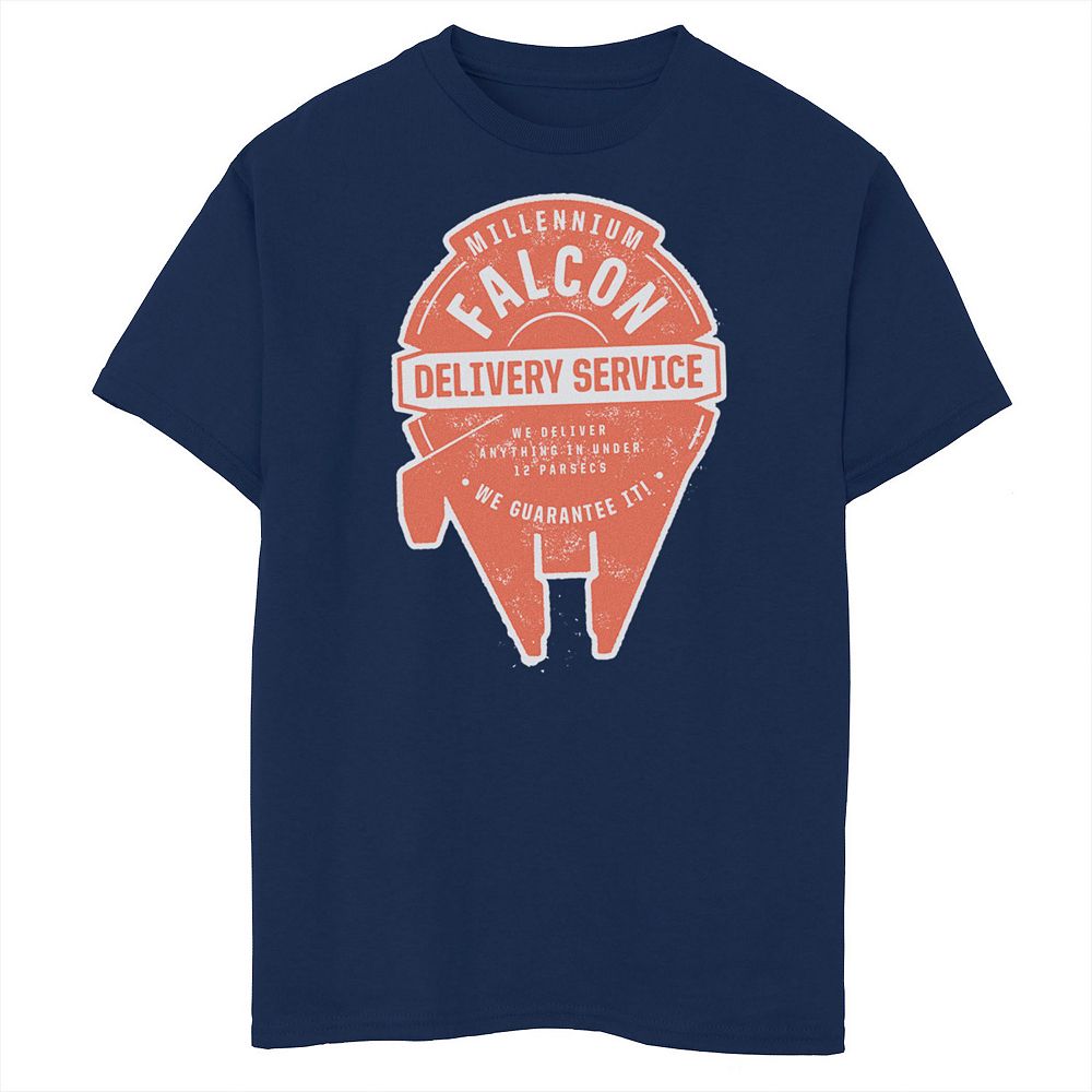 Boys 8-20 Star Wars Millennium Falcon Delivery Service Logo Graphic Tee