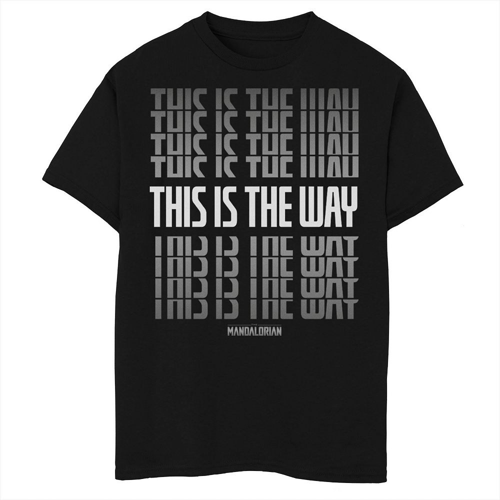 Boys 8-20 Star Wars The Mandalorian This Is The Way Text Stack Graphic Tee