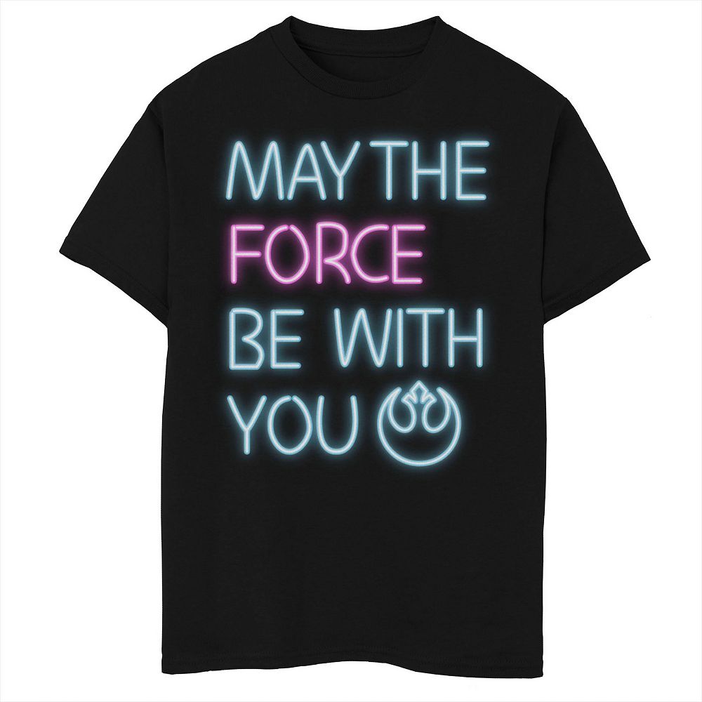 Boys 6-20 Star Wars Neon May The Force Graphic Tee