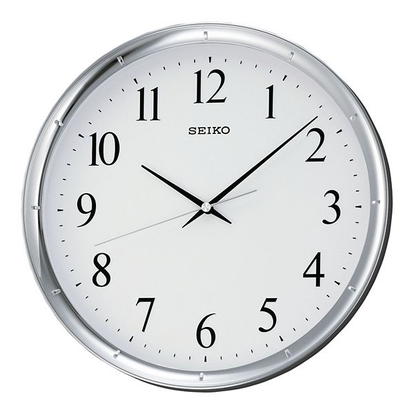 Seiko Ultra Modern Silver Tone Wall Clock