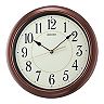 Seiko 13" Numbered Wooden Finish Wall Clock