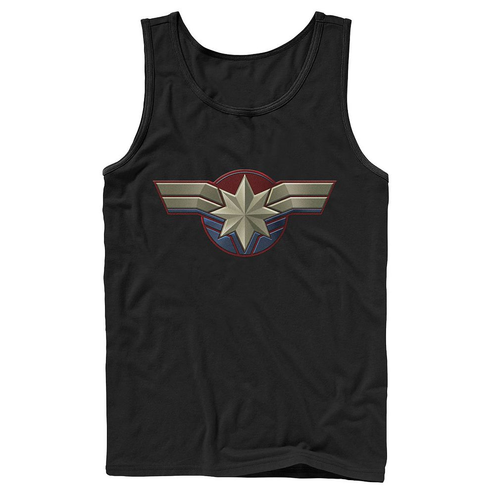 Men's Marvel Captain Marvel Movie Chest Symbol Tank Top