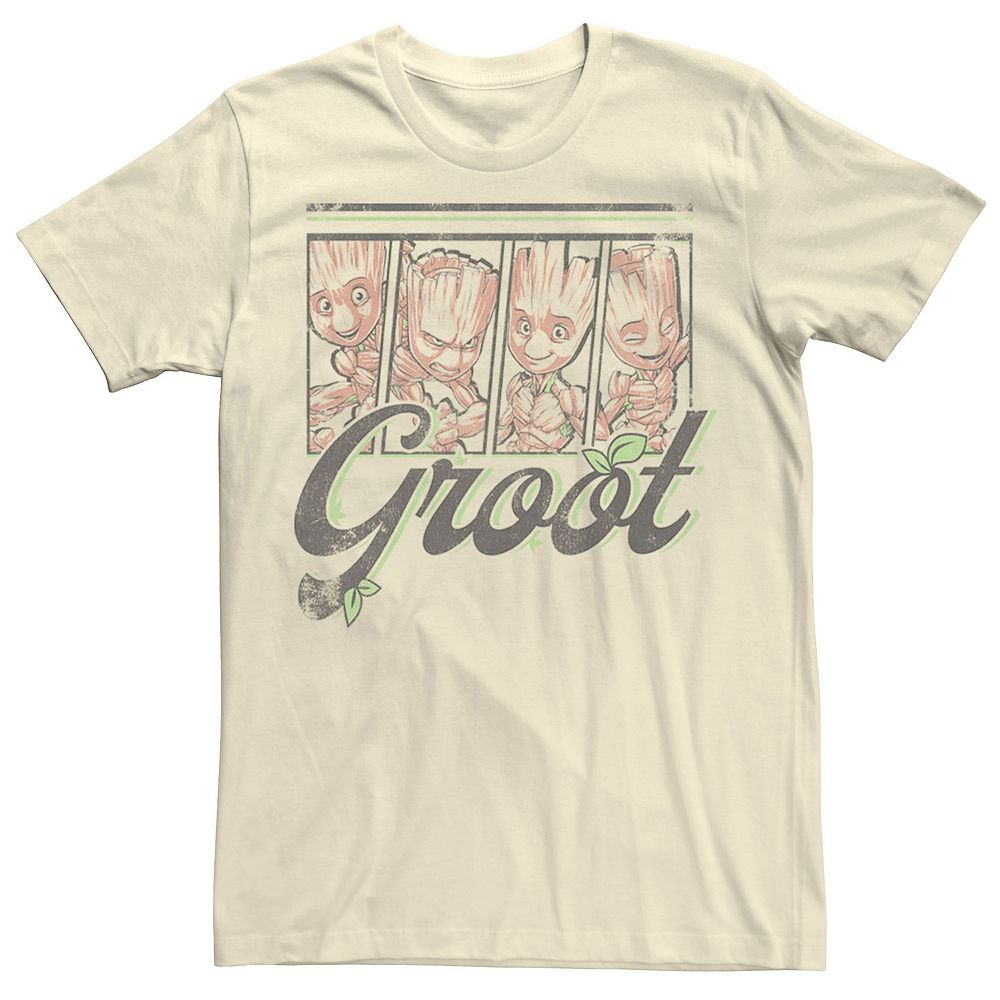 Men's Marvel Guardians Of The Galaxy Cute Groot Panels Tee