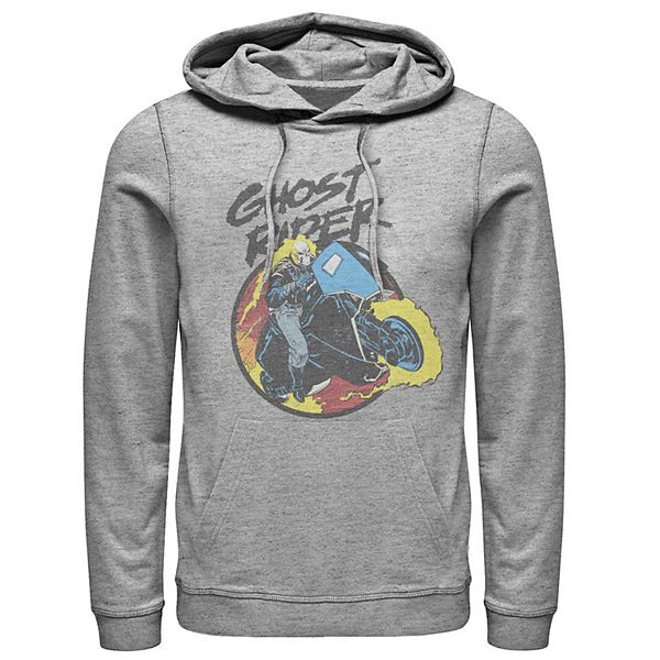 Men's Marvel Ghost Rider Circle Portrait Action Shot Hoodie