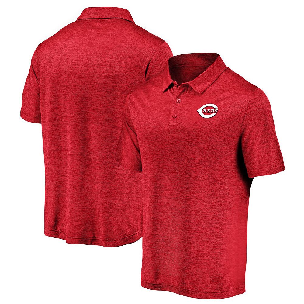 Men's Fanatics Heather Red Cincinnati Reds Iconic Striated Primary Logo ...