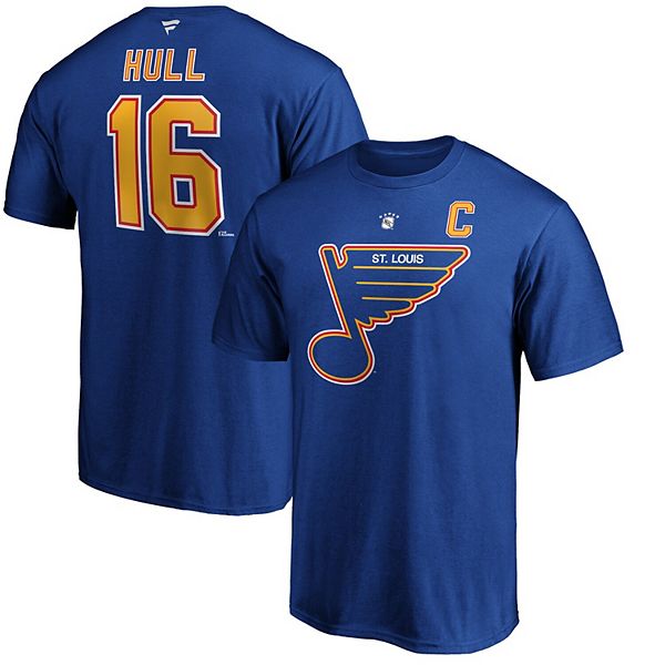 Men's Fanatics Branded Brett Hull Blue St. Louis Blues Authentic Stack ...