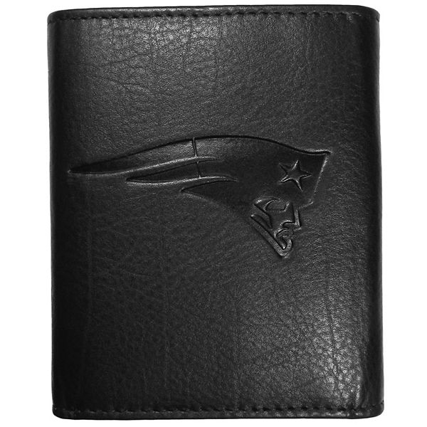 Men's New England Patriots Embossed Leather Tri-Fold Wallet