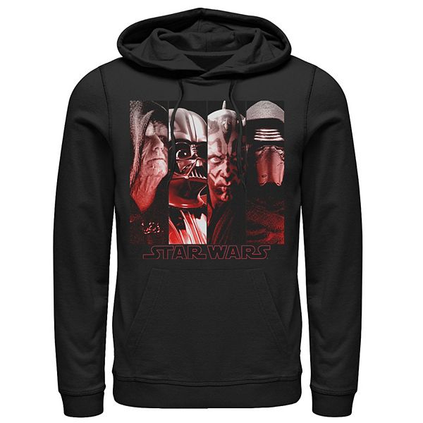 Men's Star Wars Sith Leaders Portrait Panel Logo Hoodie