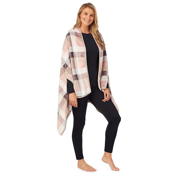 Women's Cuddl Duds® Reversible Printed Plush Wrap