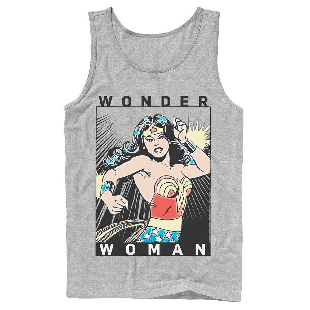 Men's DC Comics Wonder Woman Comic Poster Tank Top